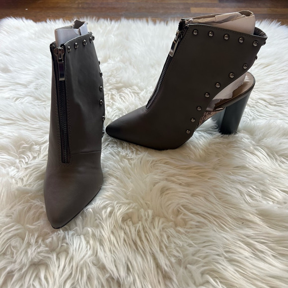 mark. | Shoes | Mark Womens Ankle Boot Heel Gray Studded Ultra High ...